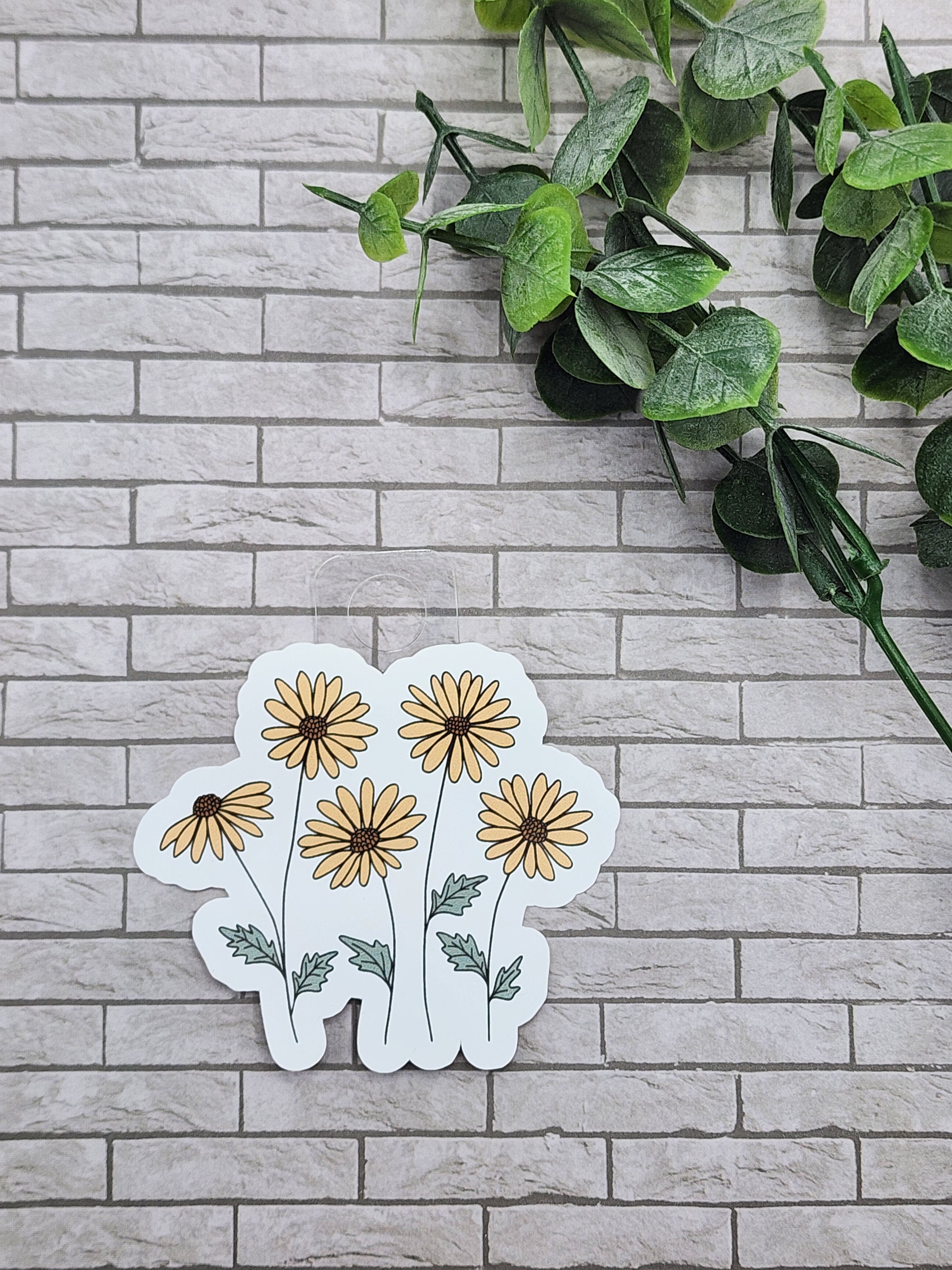 Yellow Flowers Sticker | Simple Chicks Designs